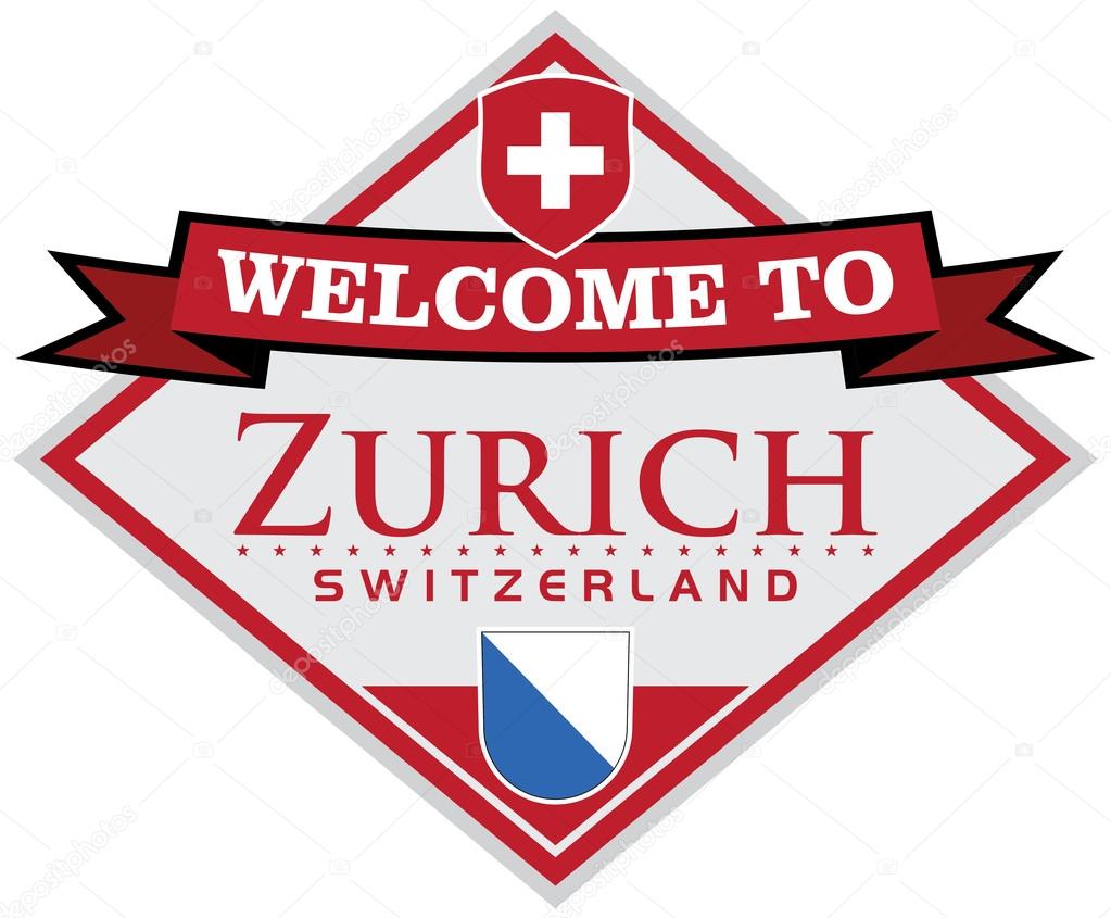 Zurich switzerland sticker Stock Vector Image by ©mediterranean #81148238
