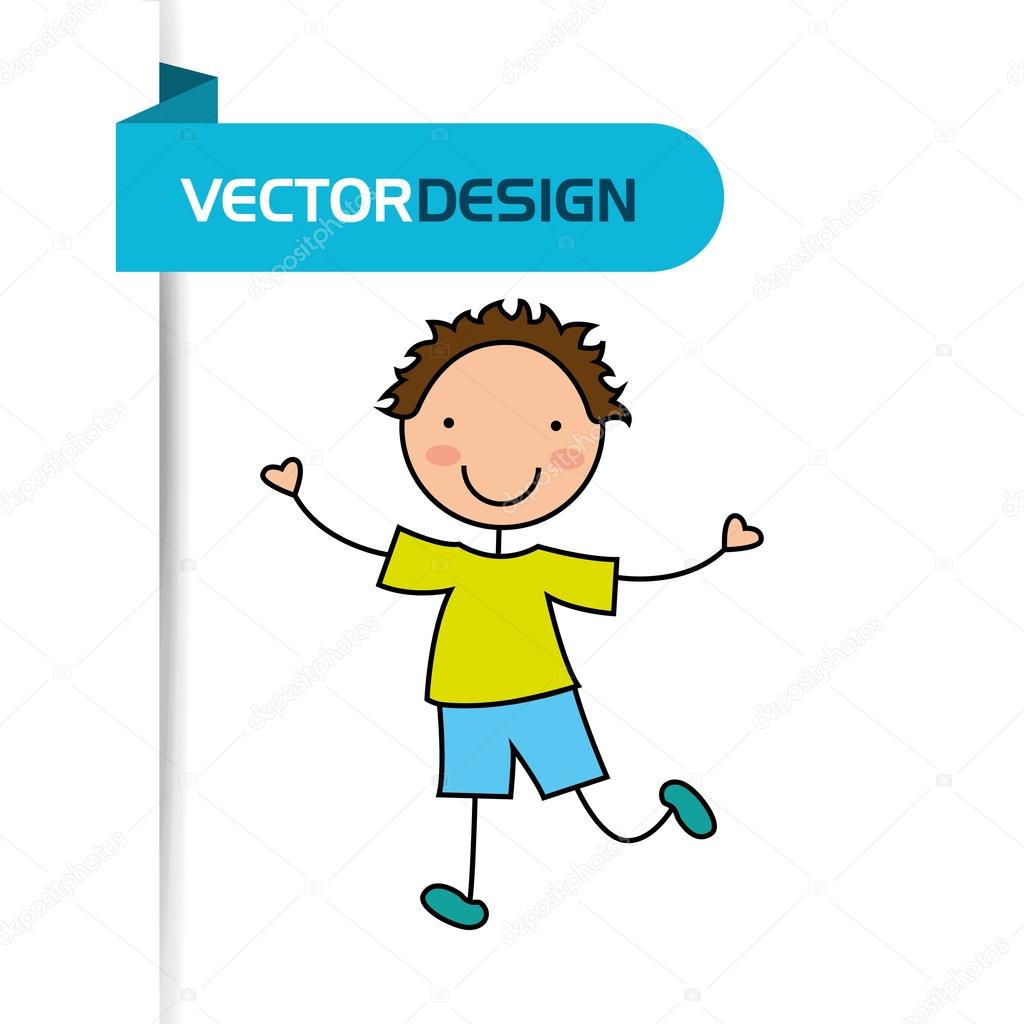 Cute kids design Stock Vector by ©yupiramos 100148406