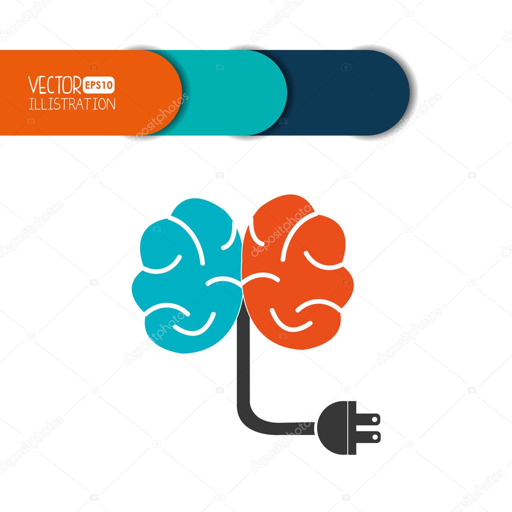 Brain storm design Stock Vector by ©yupiramos 100480498