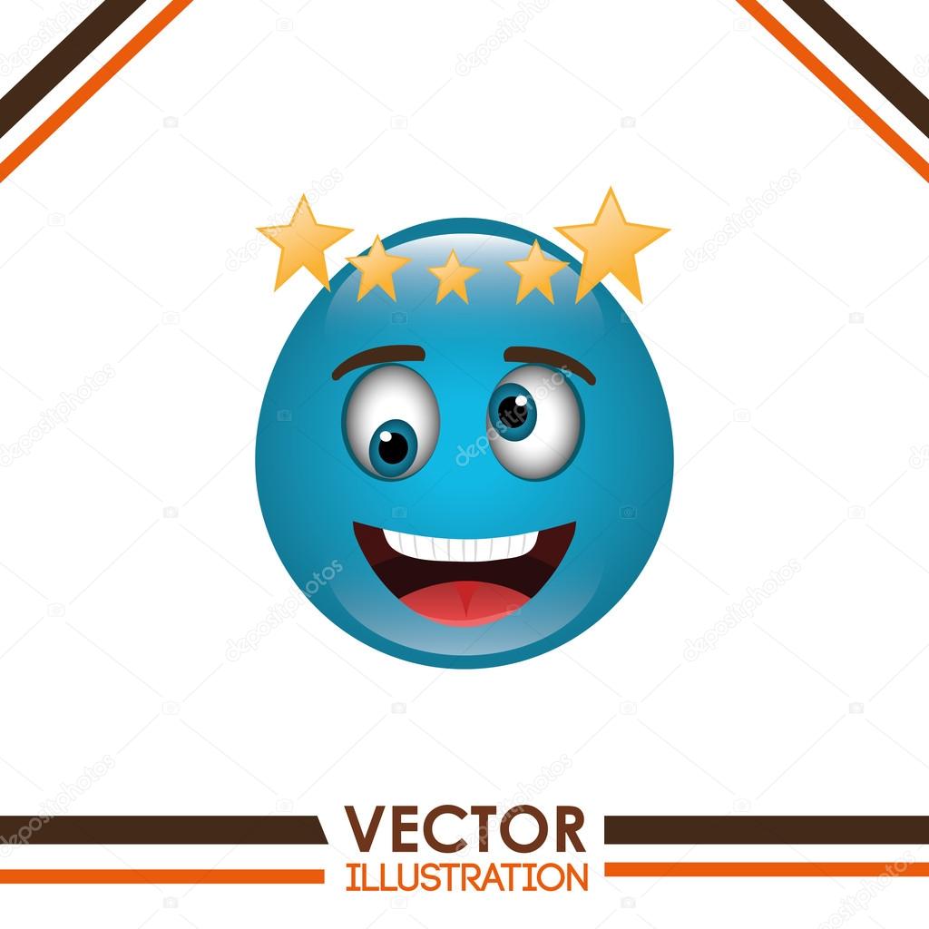 Funny emoticon design Stock Vector Image by ©yupiramos #100625330