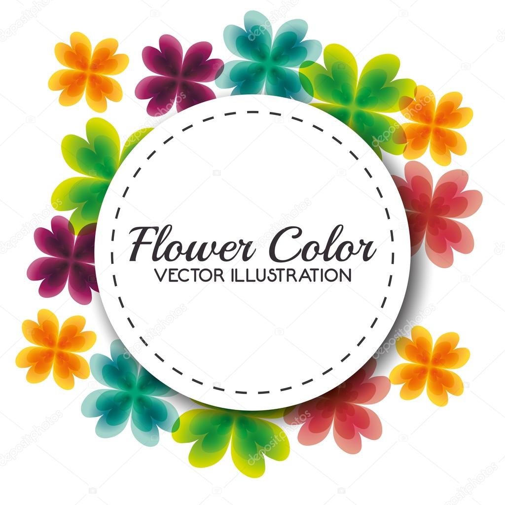 Flower color design Stock Vector Image by ©yupiramos #102908548