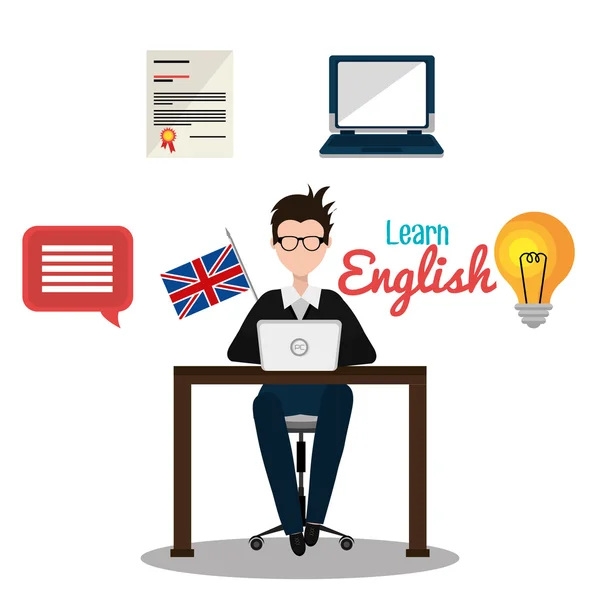 Learn english design Stock Vector by ©yupiramos 94869584