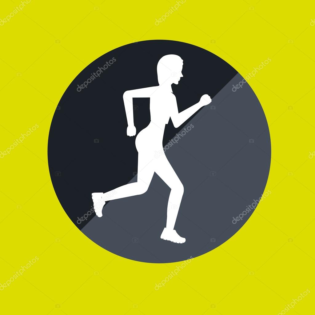 Runner avatar design — Stock Vector © yupiramos #103063702