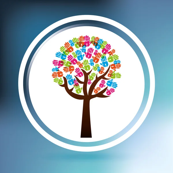 Isolated Diversity Tree hands — Stock Vector © cienpies #14137340 Isolated Diversity Tree hands — Stock Vector © cienpies #14137340