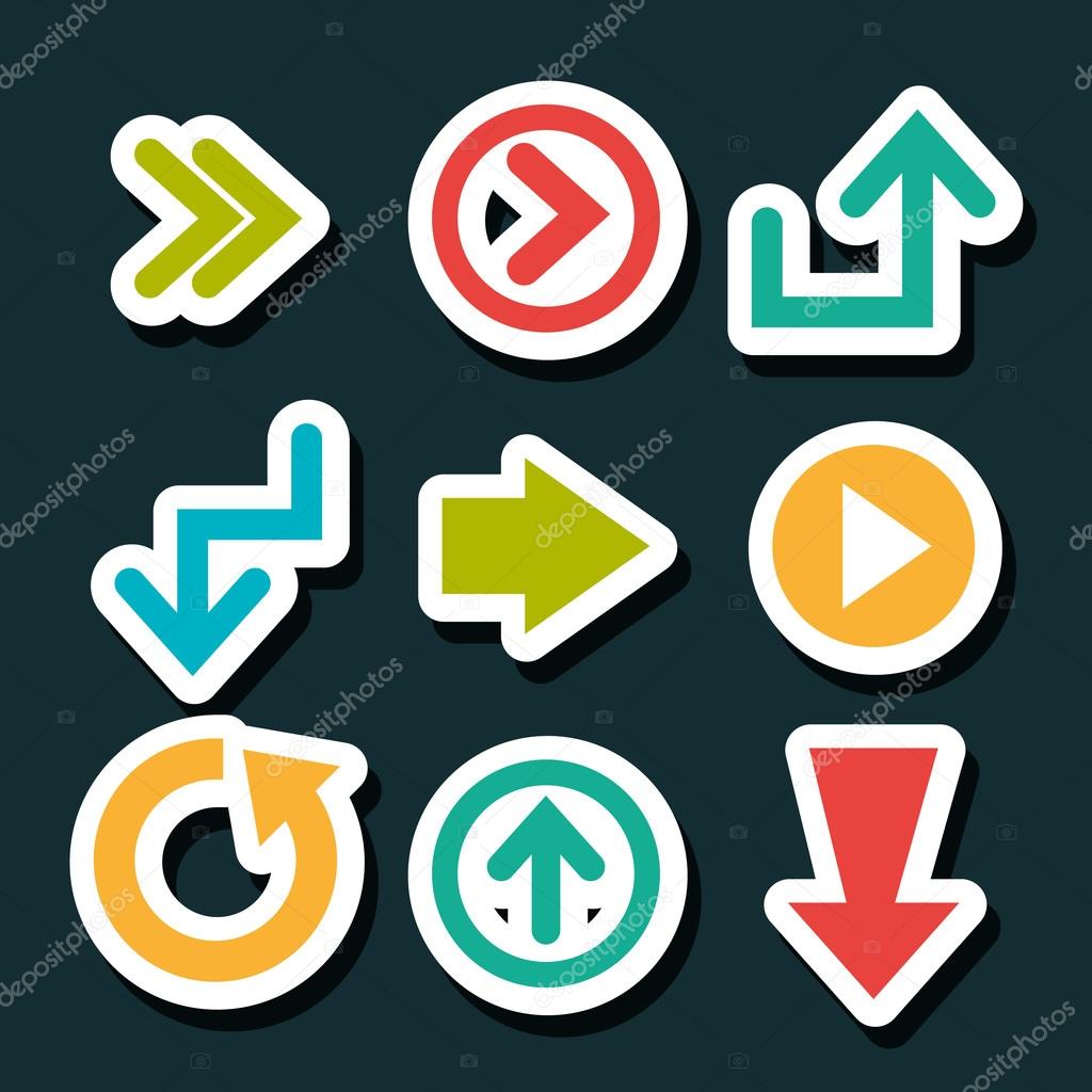 Guide arrows design Stock Vector Image by ©yupiramos #105067688