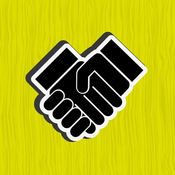 Hand shake design Stock Vector by ©yupiramos #105062486