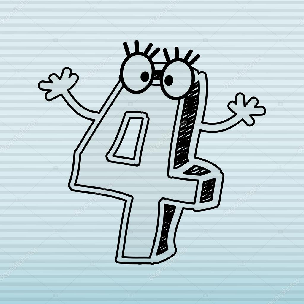 Numeric character design Stock Vector by ©yupiramos 105659622