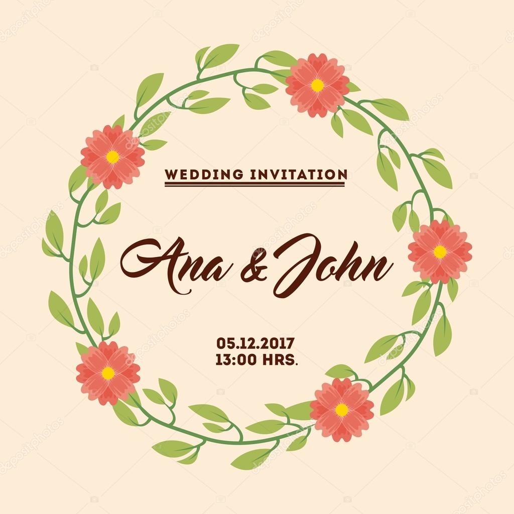 Wedding invitation design Stock Vector by ©yupiramos 105773014
