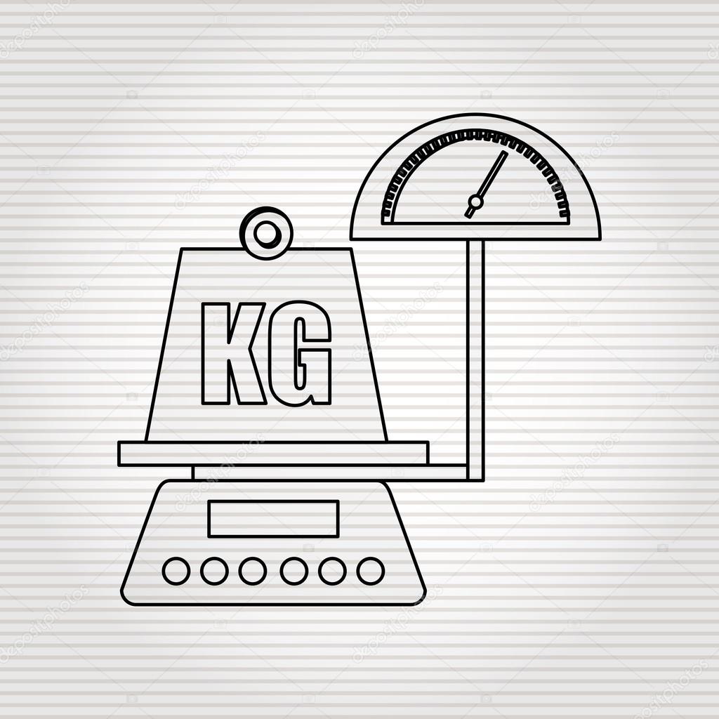 Weight measurement design Stock Vector by ©yupiramos 105851880