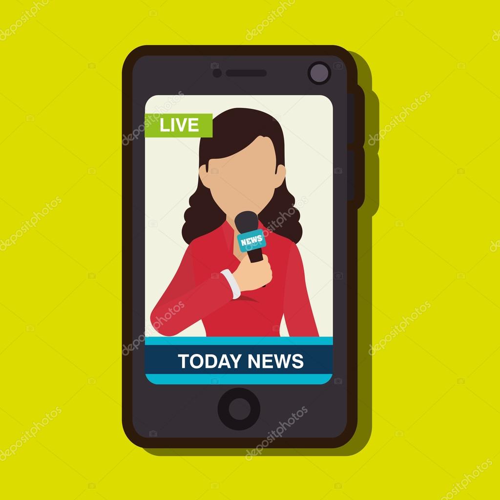 News reporter design Stock Vector Image by ©yupiramos #107004330