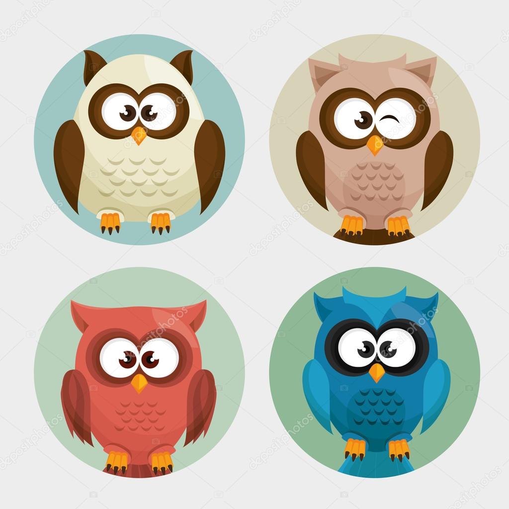 Owl character design Stock Vector Image by ©yupiramos #107190526