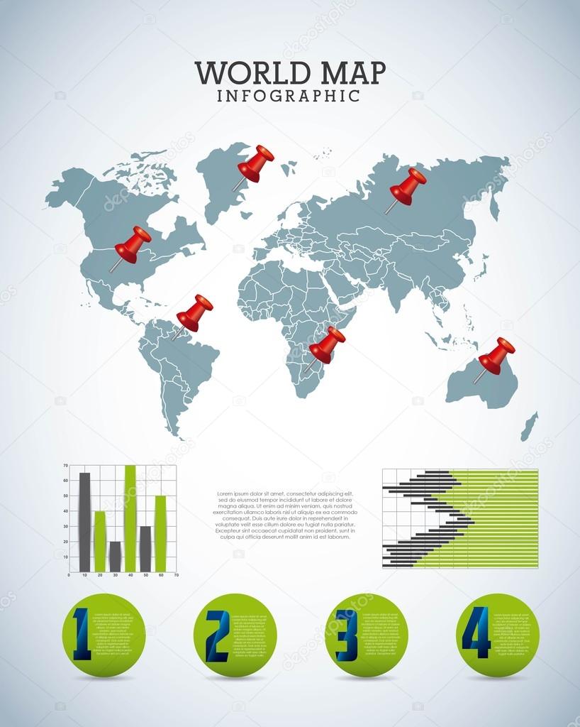 World map design Stock Vector Image by ©yupiramos #107254522