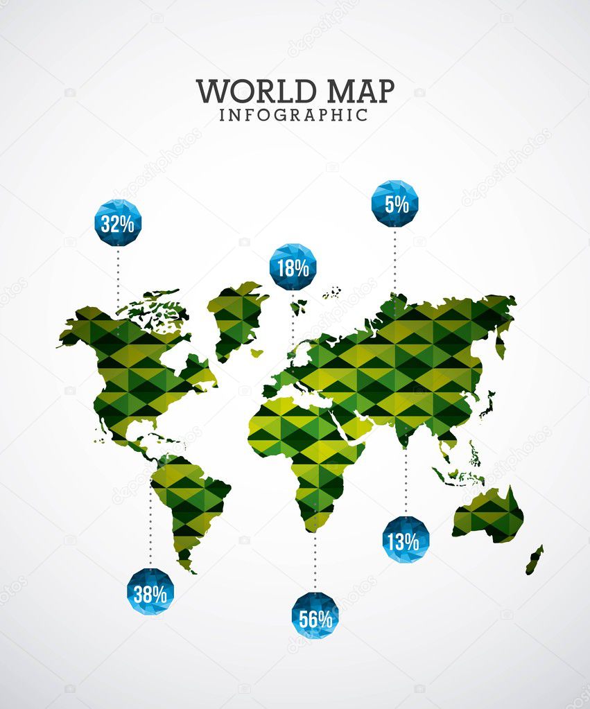 World map design Stock Vector by ©yupiramos 107257164