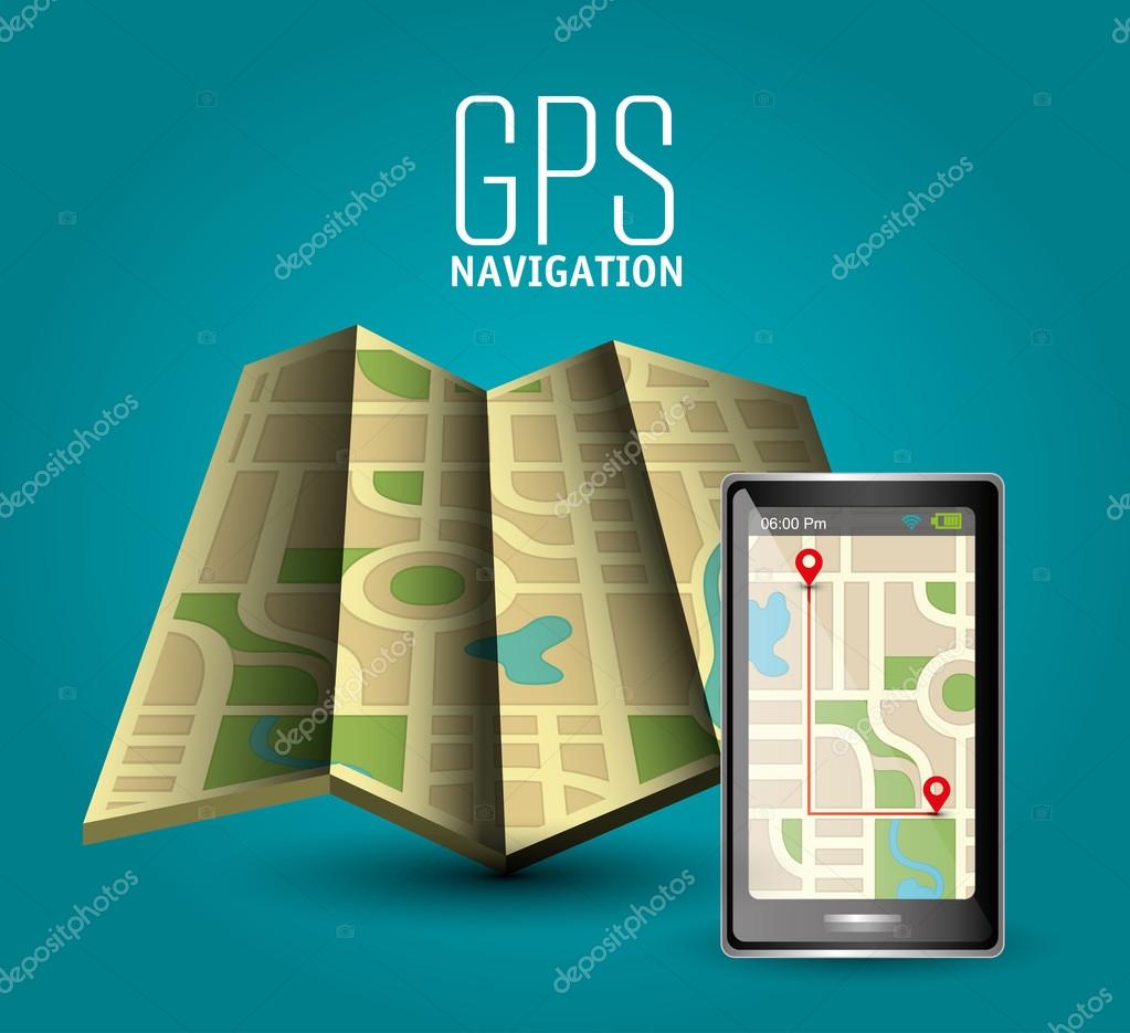 GPS navigation design Stock Vector Image by ©yupiramos #107332182