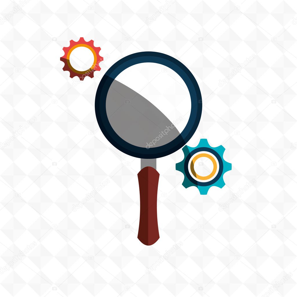 Magnifying glass design Stock Vector by ©yupiramos 108615602