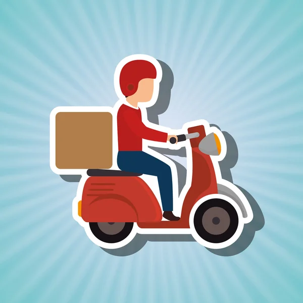 Motorcycle delivery service icon Stock Vector by ©yupiramos 204732256