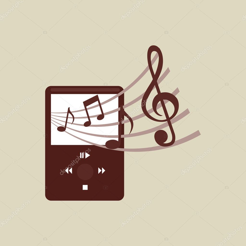 Diseño del reproductor de música Vector de stock por ©yupiramos 109893842