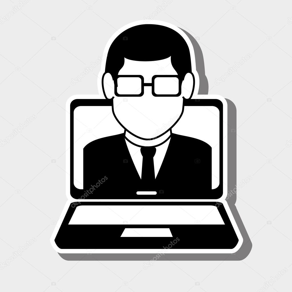 Computer user design Stock Vector Image by ©yupiramos #110215000
