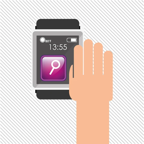 Smartwatch wearable technology icon Stock Vector by ©yupiramos 202237120
