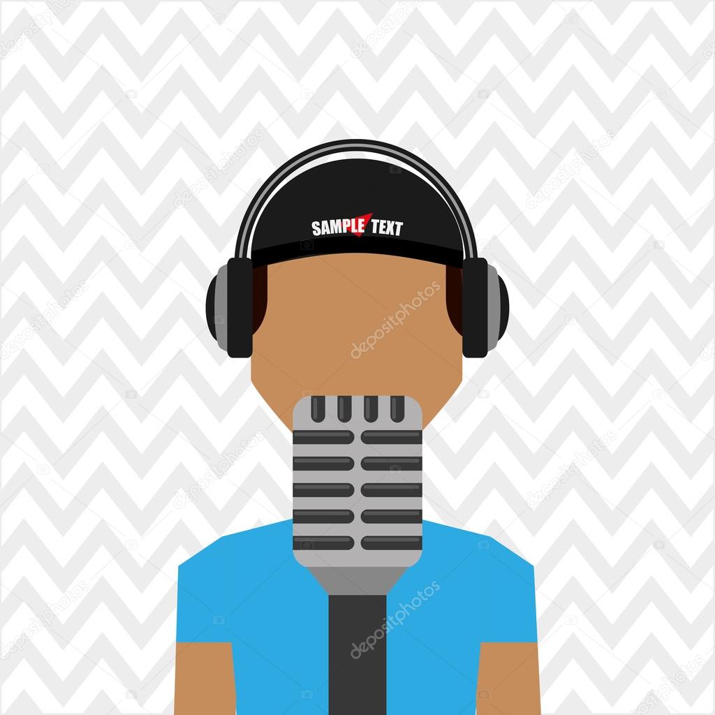 Singer isolated design Stock Vector by ©yupiramos 110338212