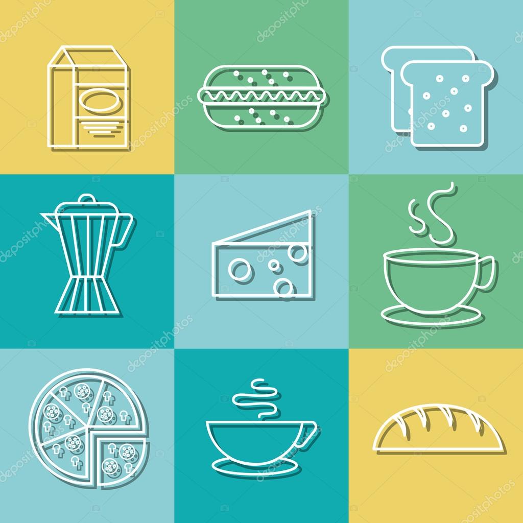Line food design Stock Vector by ©yupiramos 110647804