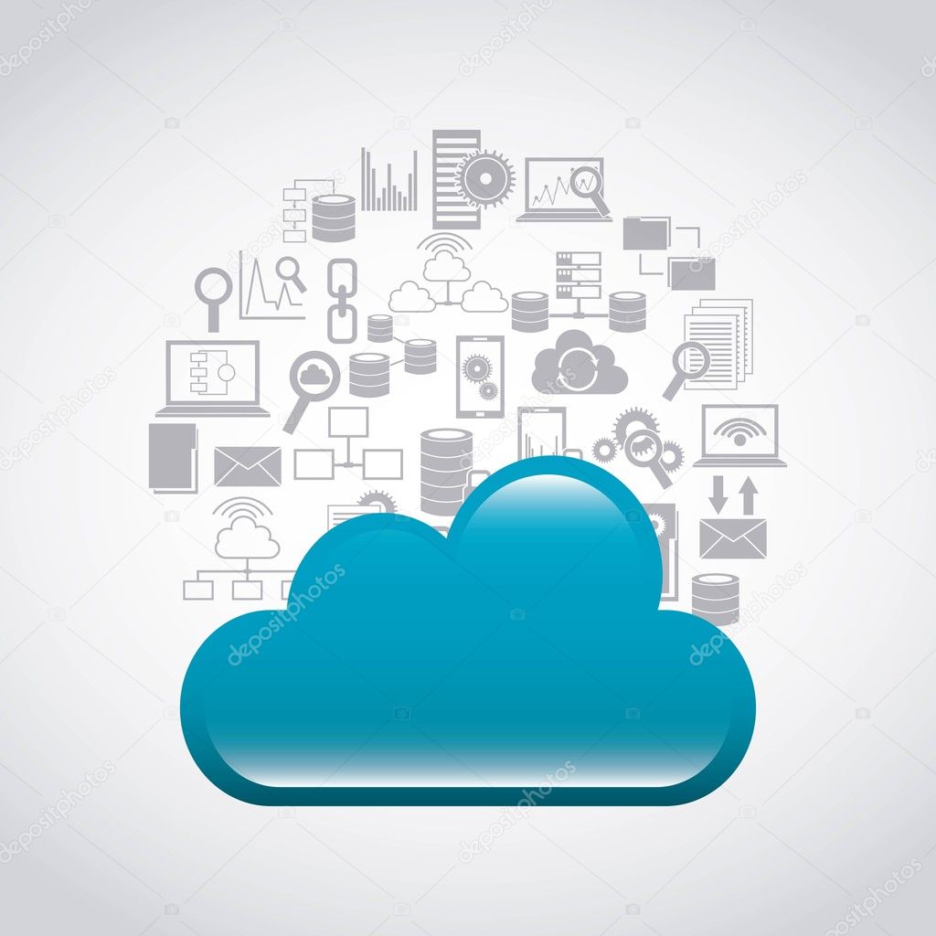 Data storage design Stock Vector by ©yupiramos 112033836