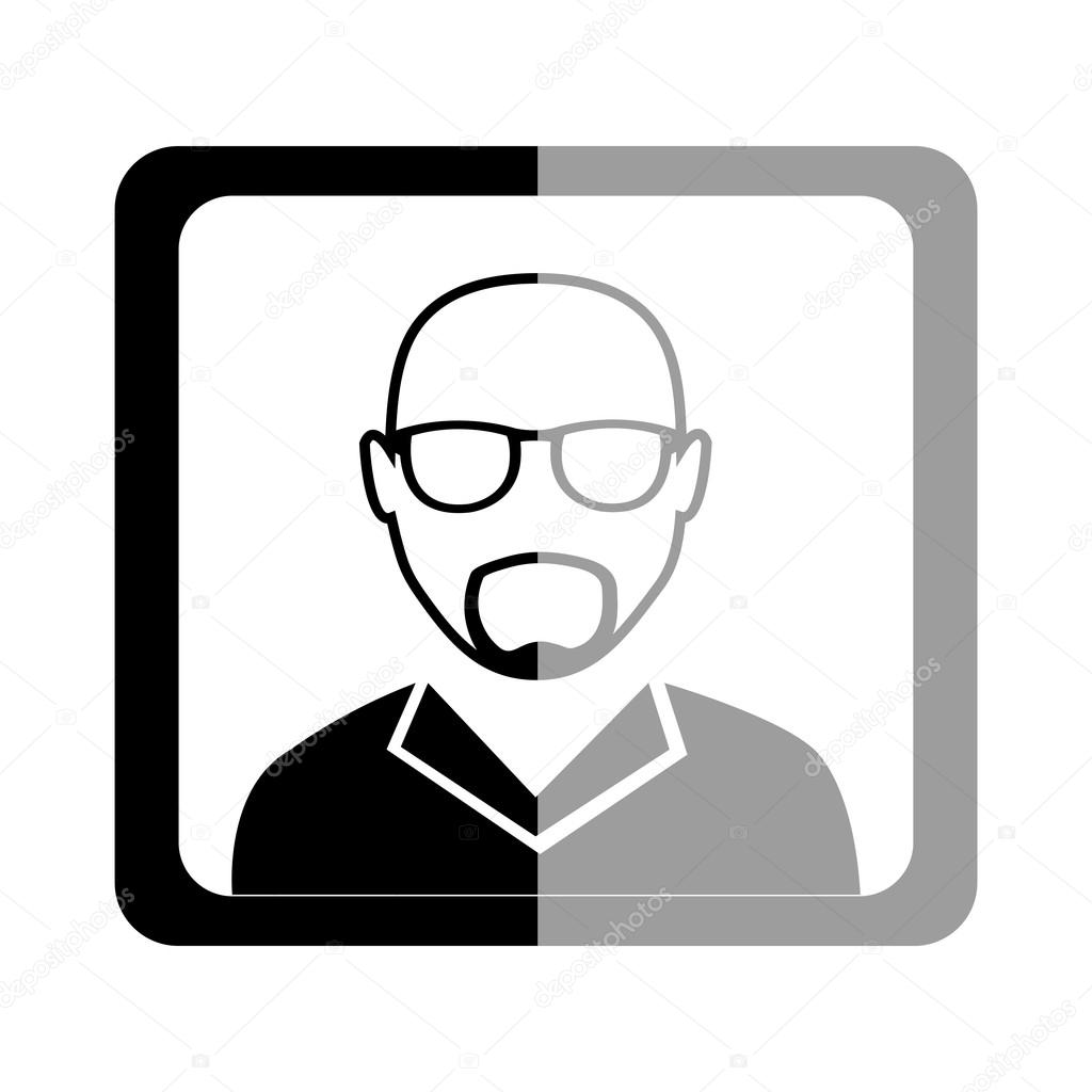 Avatar man inside black and grey frame,vector graphic Stock Vector ...