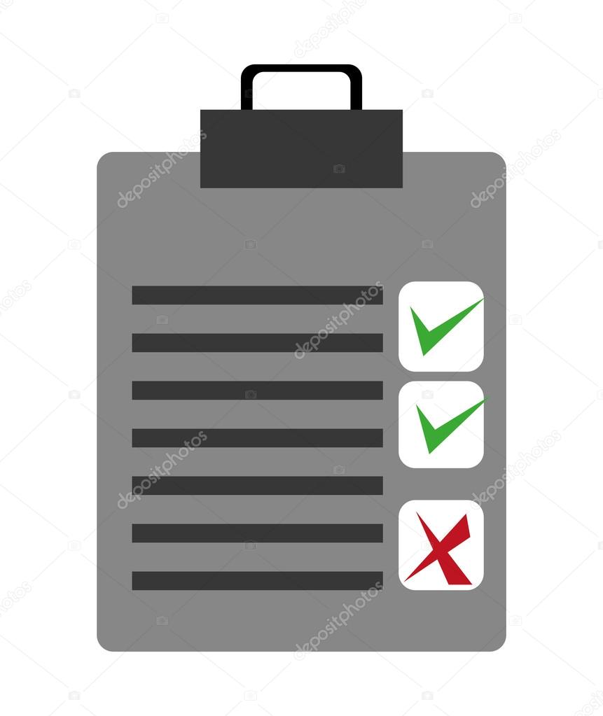 Checklist met pictogrammen, vectorafbeelding stockvector door ...