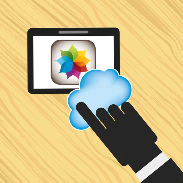 Cloud computing design Stock Vector by ©yupiramos 114013618