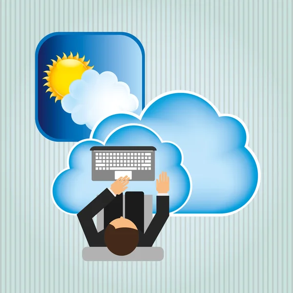 Cloud computing design Stock Vector by ©yupiramos 114013618