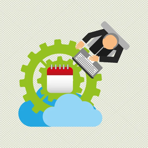 Cloud computing design Stock Vector by ©yupiramos 114013618