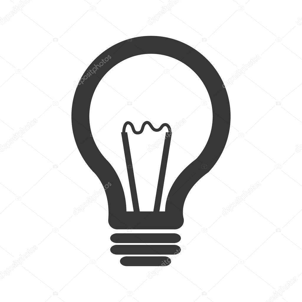 Light bulb front view,vector graphic Stock Vector Image by ©yupiramos ...