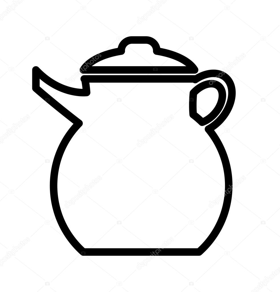 White cooking kettle,vector graphic Stock Vector Image by ©yupiramos ...
