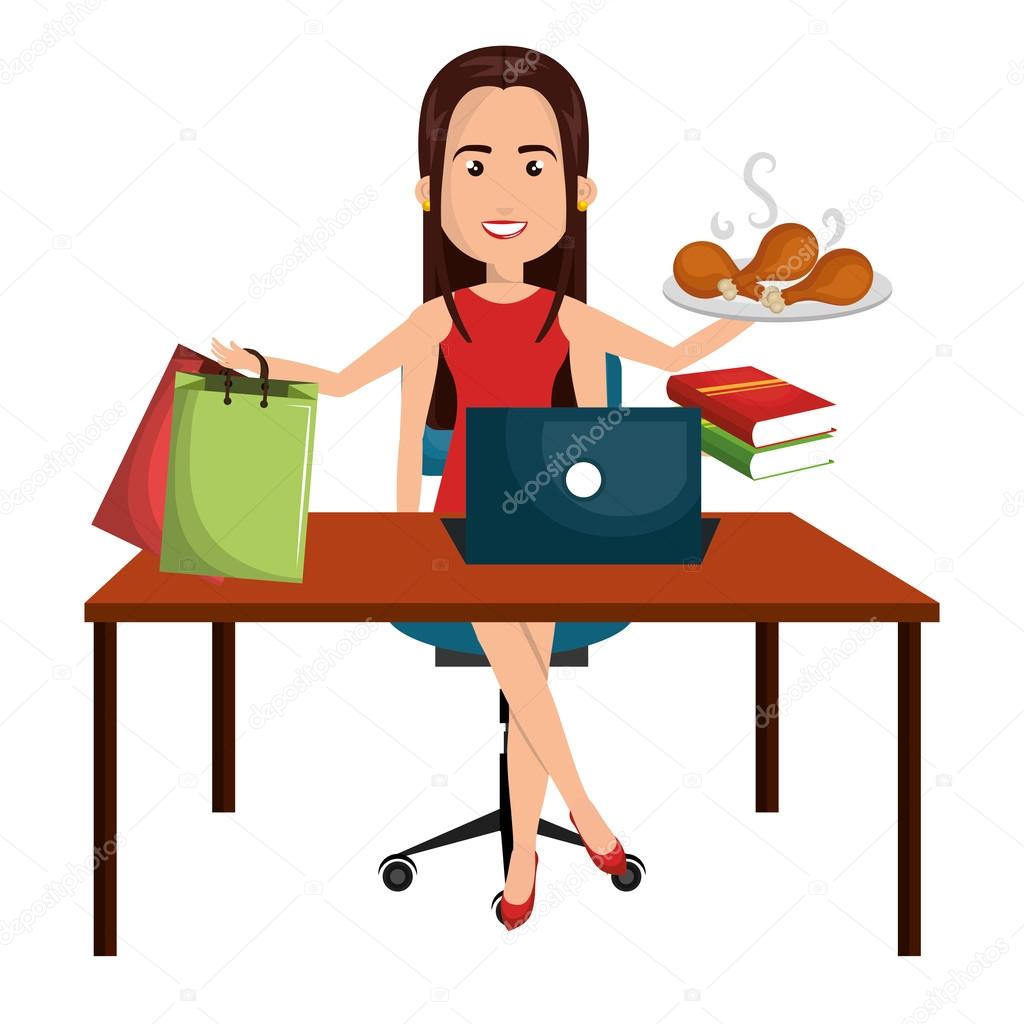 Busy person design — Stock Vector © yupiramos #114133894
