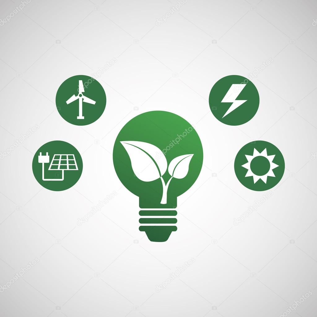 Alternative energy design Stock Vector Image by ©yupiramos #114517388