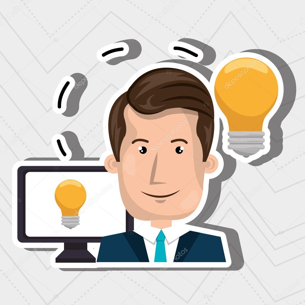 Computer user design Stock Vector Image by ©yupiramos #114816488