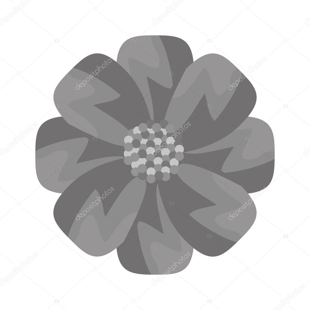 Black and grey flower, vector graphic Stock Vector Image by ©yupiramos ...