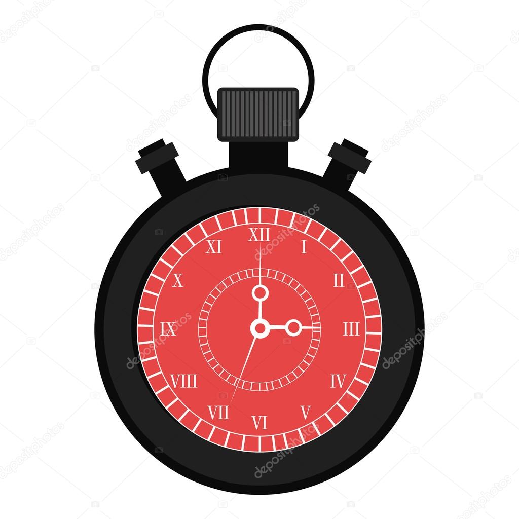 Black and red stopwatch, vector graphic Stock Vector Image by ...