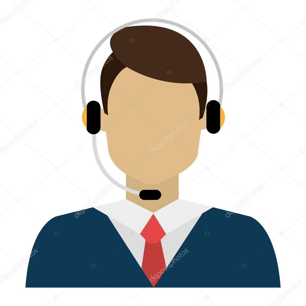 Man avatar and headphones, vector graphic Stock Vector Image by ...