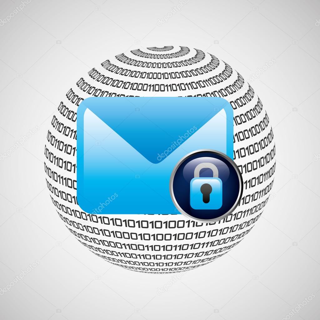 Security mail icon Stock Vector by ©yupiramos 115748848