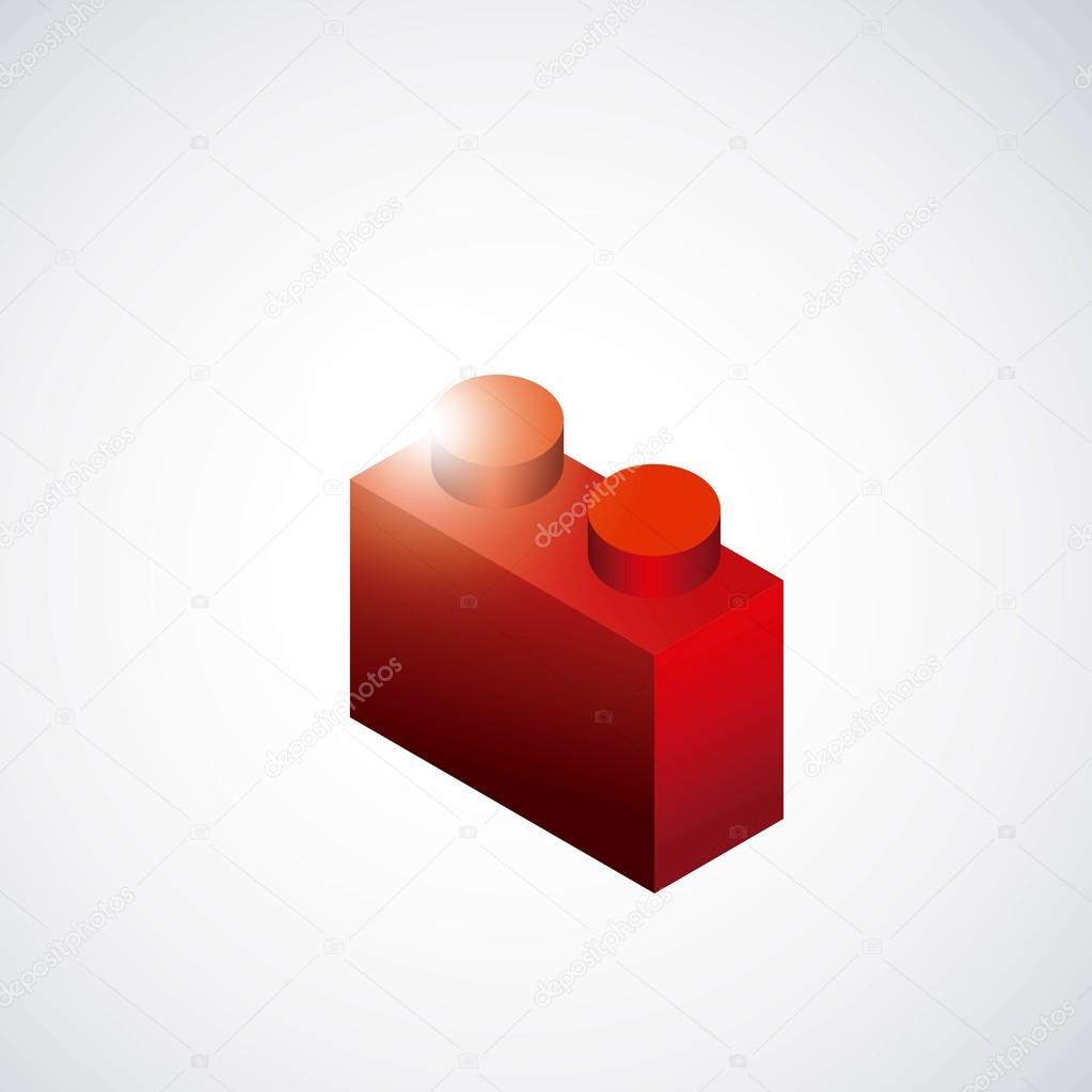 Piece of lego icon. Game design. Vector graphic Stock Vector Image by ...