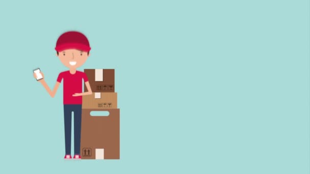 Delivery Service and Logistics Set, Couriers Characters Delivering ...