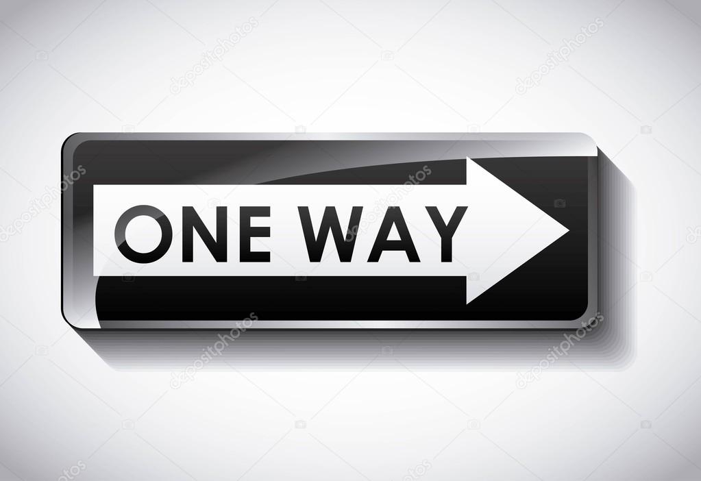 One way signal Stock Vector Image by ©yupiramos #116742602