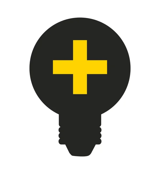 Light Bulb icon, Idea, solution, thinking icon with add sign. Light ...