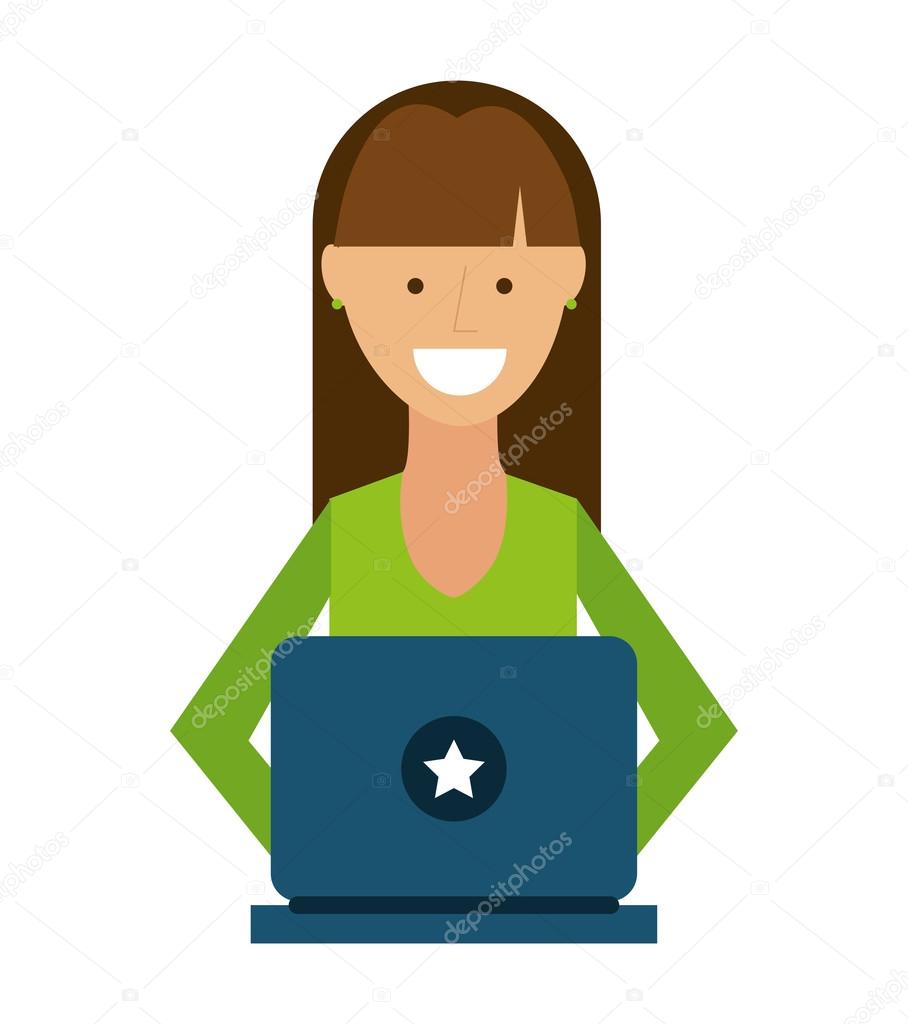 Icona Persona Al Computer