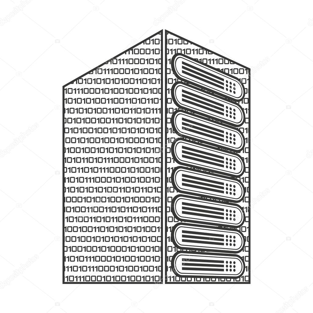 Computer cpu server icon Stock Vector Image by ©yupiramos #116995280
