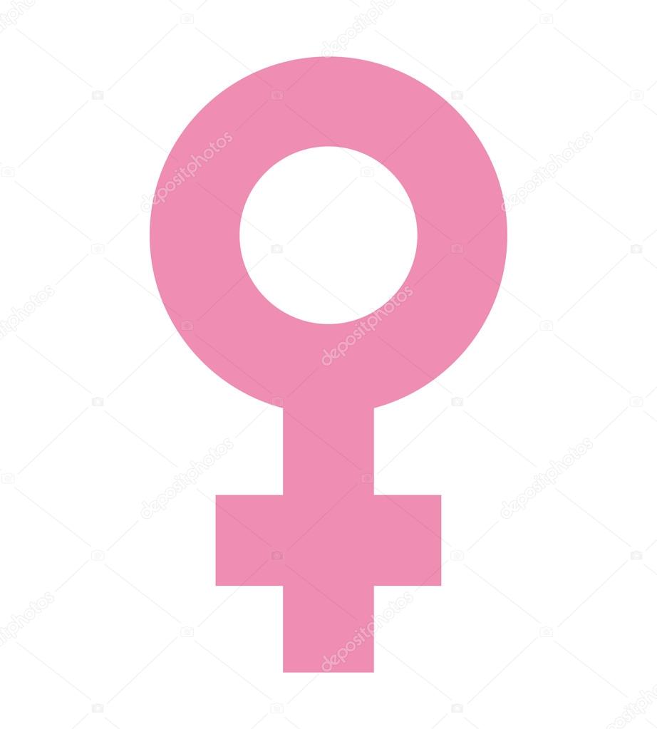 Símbolo femenino icono rosa Stock Vector by ©yupiramos 118306370