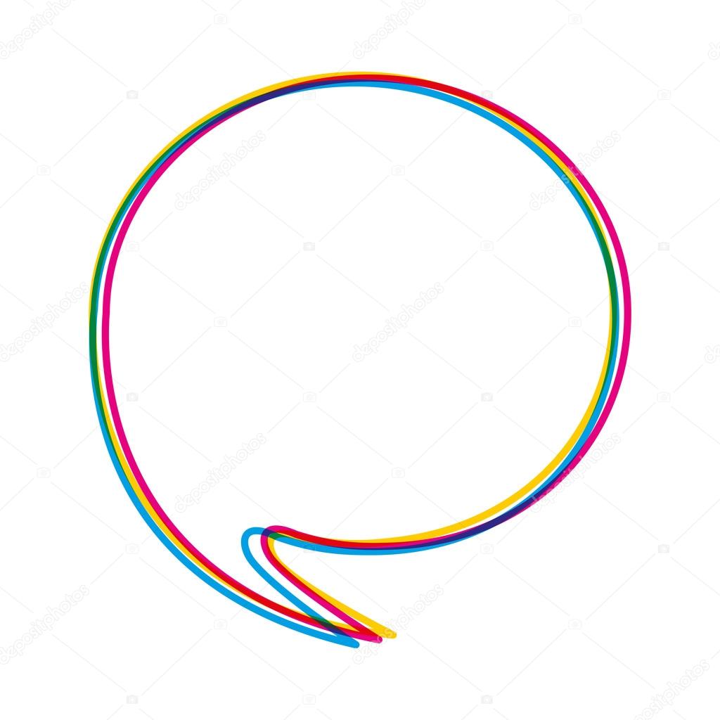 Speech bubble color message icon Stock Vector Image by ©yupiramos ...
