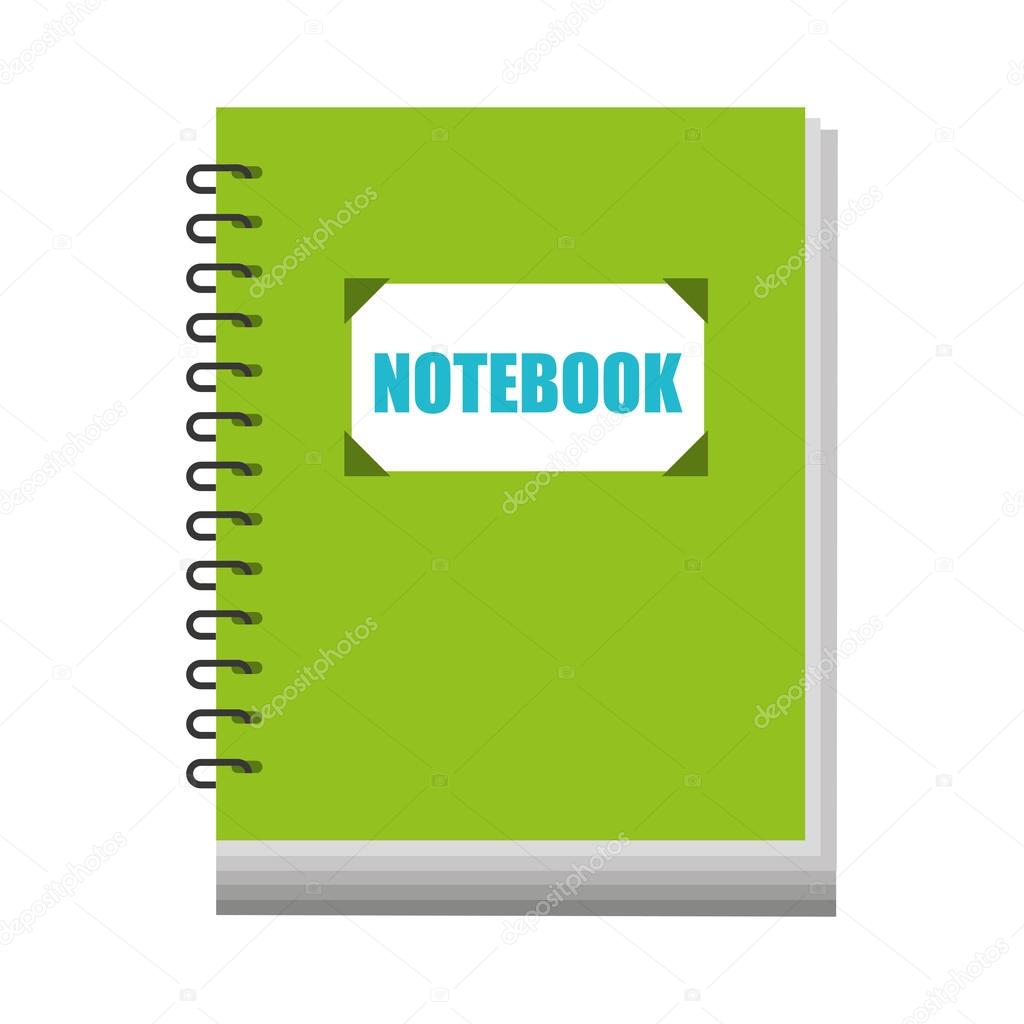 Notebook text school icon Stock Vector by ©yupiramos 118436208
