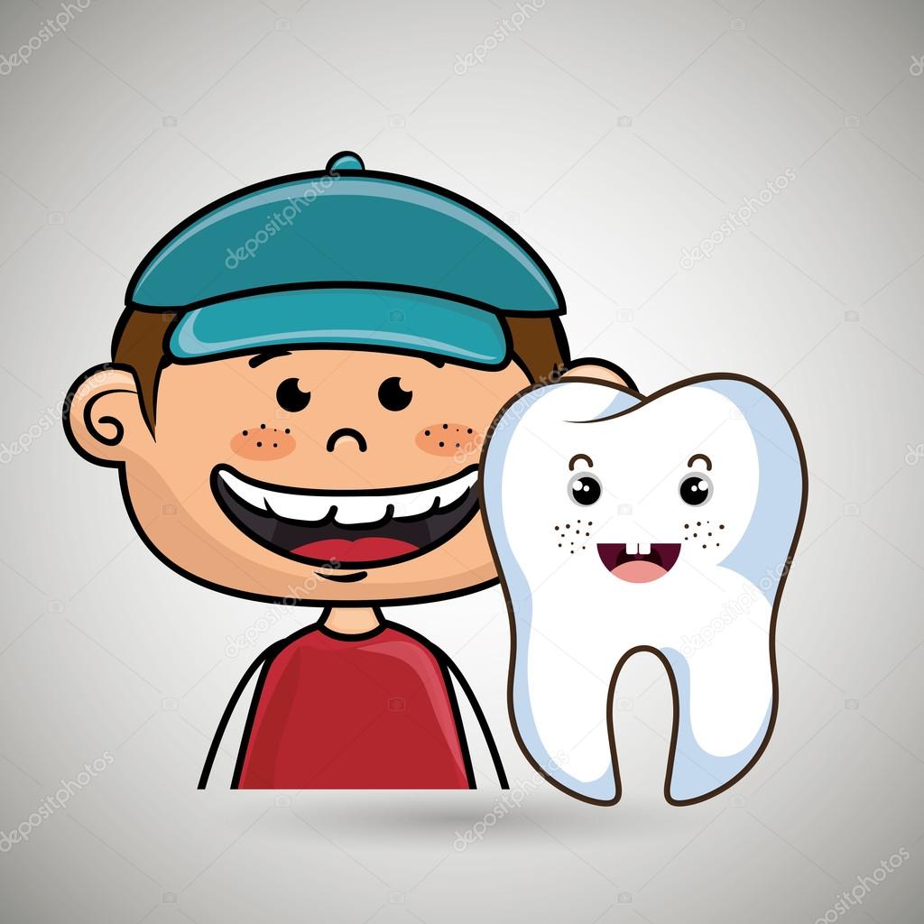 Caricatura De Cara Sonriente Con Dientes